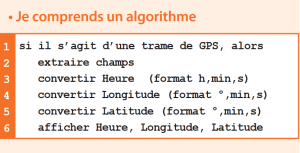 Trame NMEA [Enseignement SNT module "Localisation, cartographie et mobilité"]